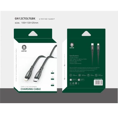 Get the Green Lion Type-C to Lightning 20W Power Cable (GN12CTOLTGBK)