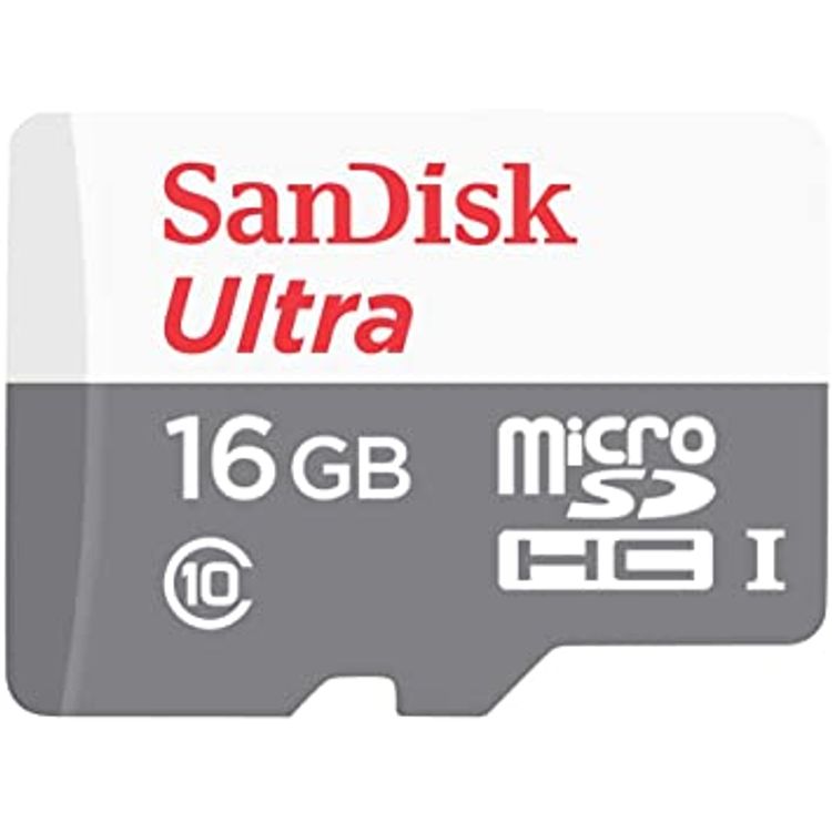 SanDisk 16 GB Ultra Android Class 10 MicroSDHC Memory Card, White ...