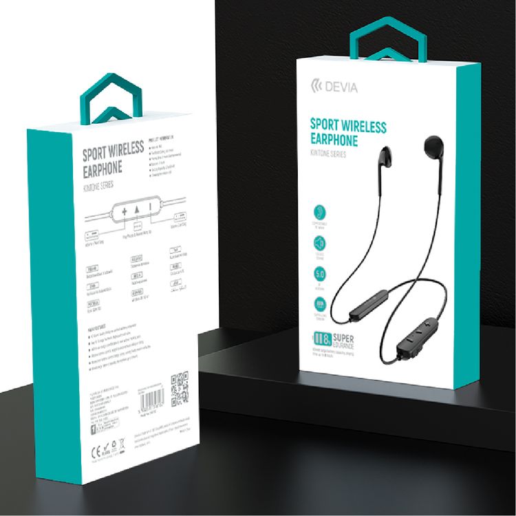 Devia Smart Series Wireless Earphones with Microphone & Volume Control ...