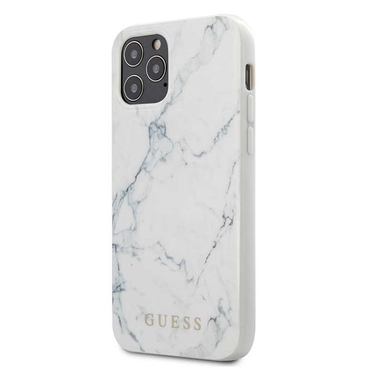 GUESS Brand Marble Design Case for iPhone 12 Pro Max (7) | CG Mobile (GUHCP12LPCUMAWH)