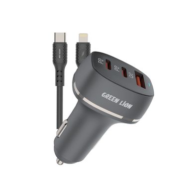 Green Lion Car Charger with 2 PD Ports in UAE | Fast Charging - Black ...