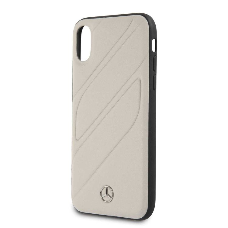 Genuine Leather Hard Case for iPhone X - Mercedes-Benz (MEHCPXTHLGR)